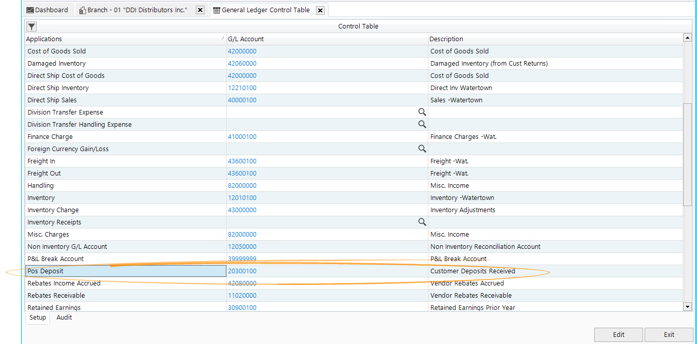 Set up the General Ledger for B2C