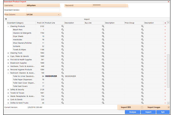 Essendant integration