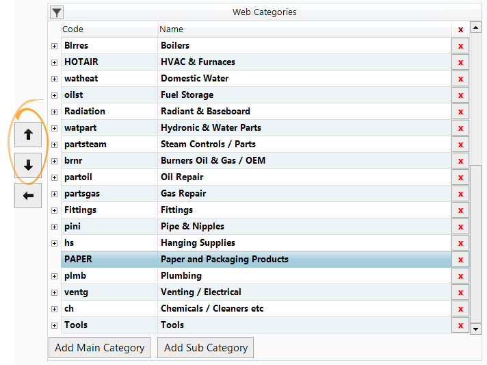 Create categories and subcategories
