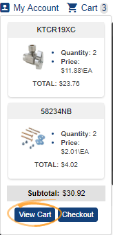 Manage your shopping cart (eCommerce)