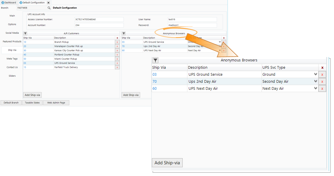Configure freight and shipping