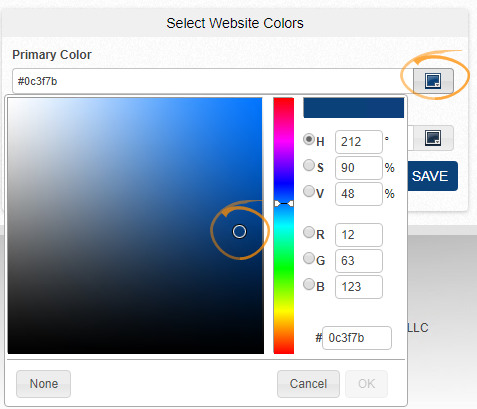 Customize your eCommerce website colors