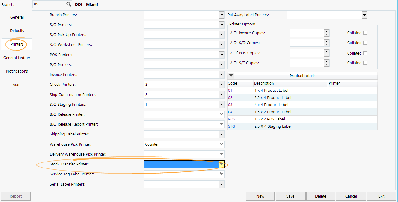 Configure product replenishments by branch