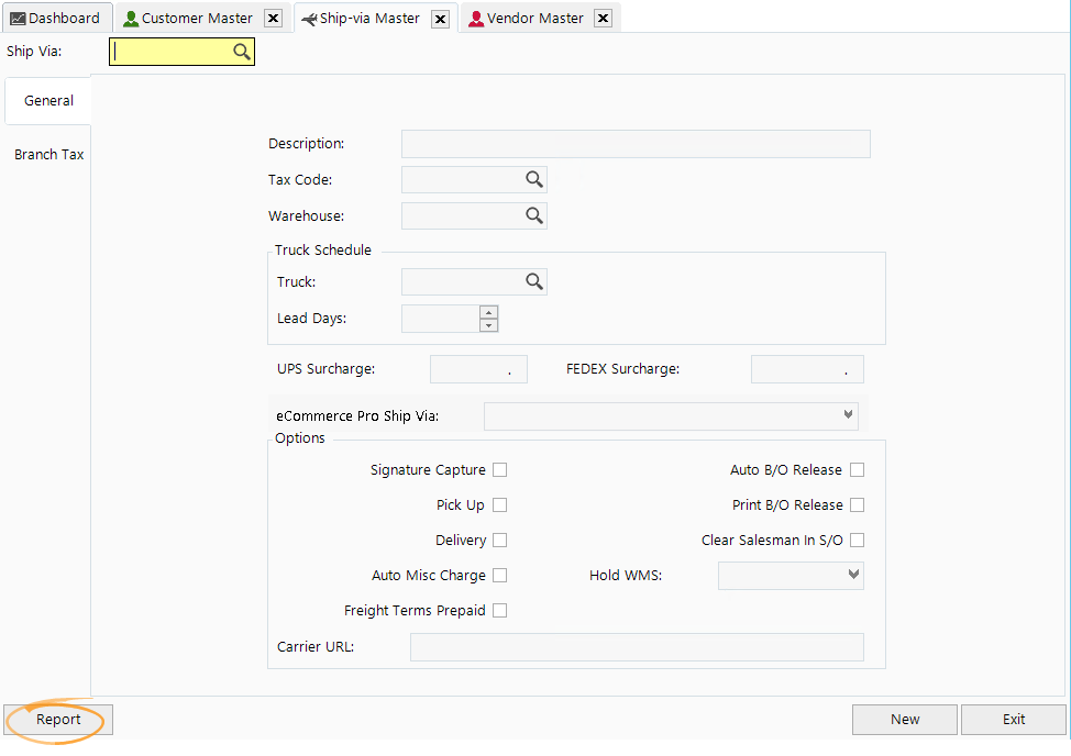 Create and configure Ship Via options