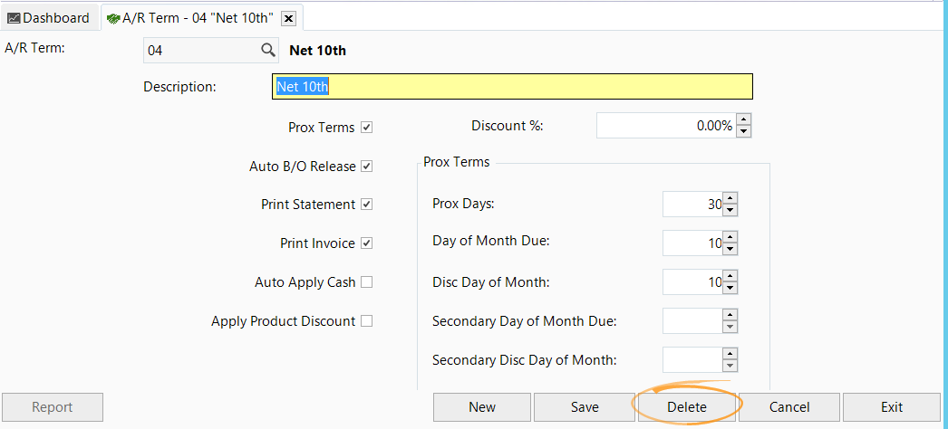 Set up customer payment terms