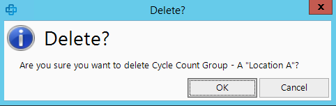 Set up manual cycle count groups