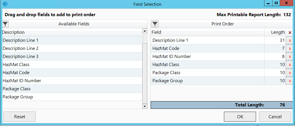 Set up hazardous material classifications