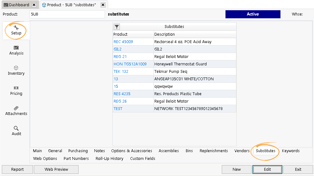 Add product substitutions