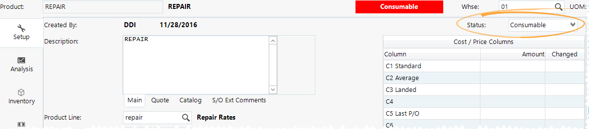 Create a repair product for each repair rate