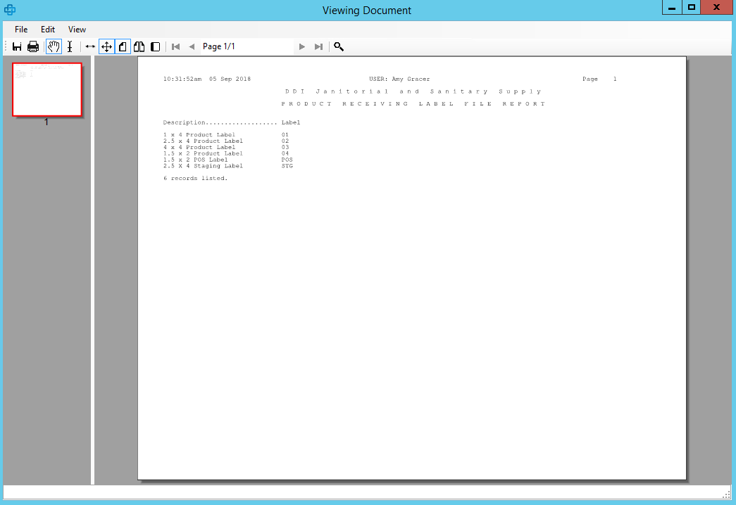 View product label templates