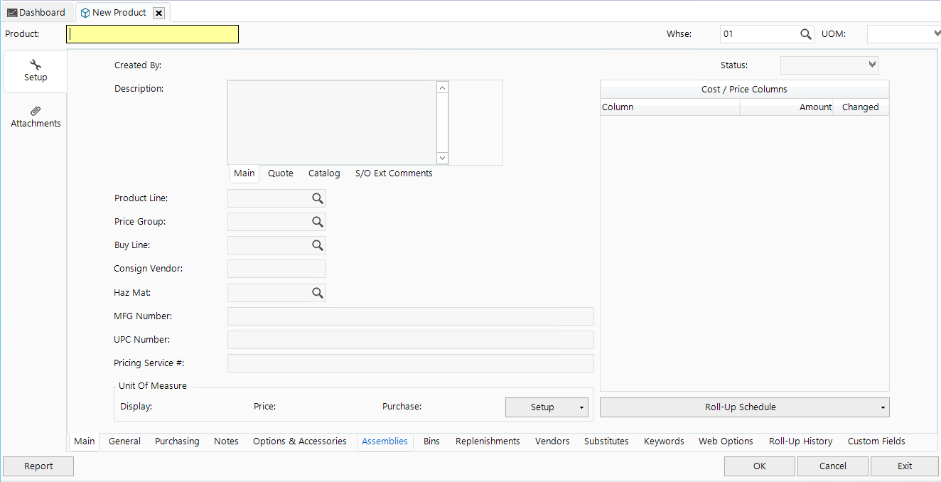 Create and edit products