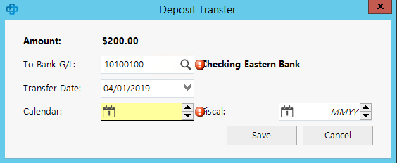 Synchronize receipts in Inform with their bank deposit dates