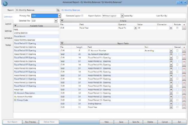 Capture GL balances before and after a G/L reindex procedure