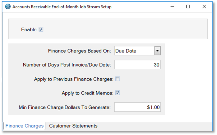Customer statements & finance charges