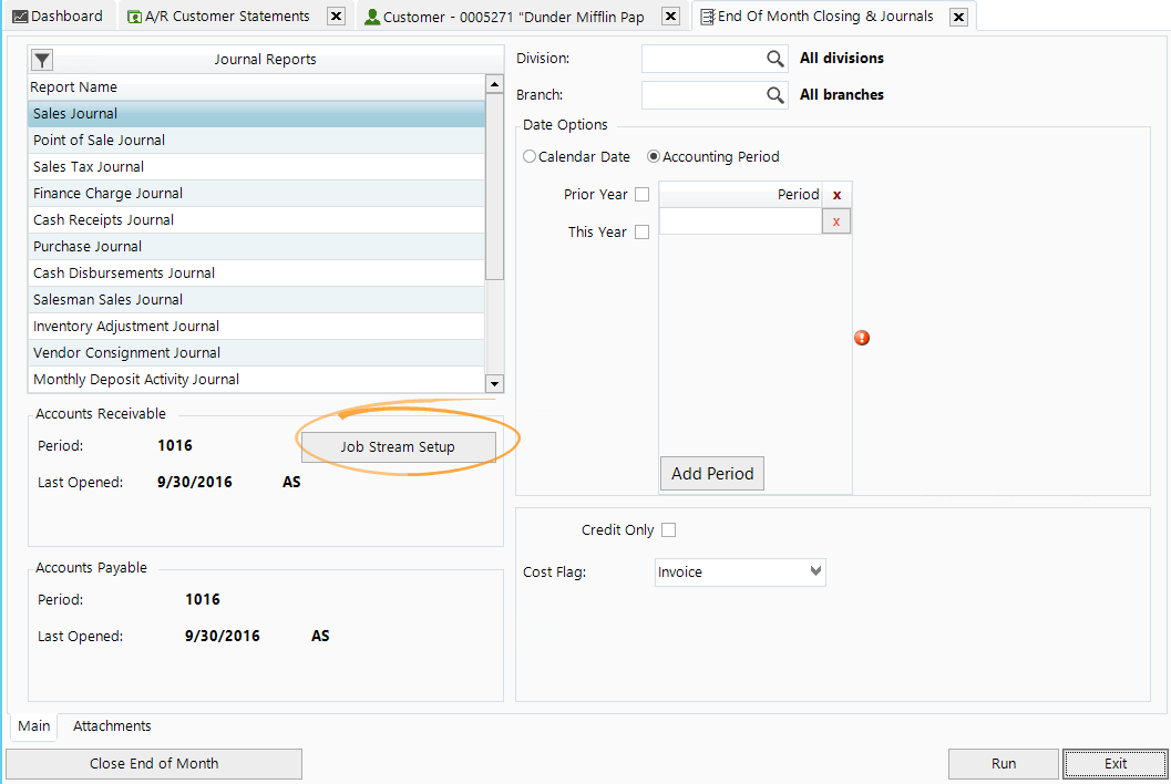 Customer statements & finance charges