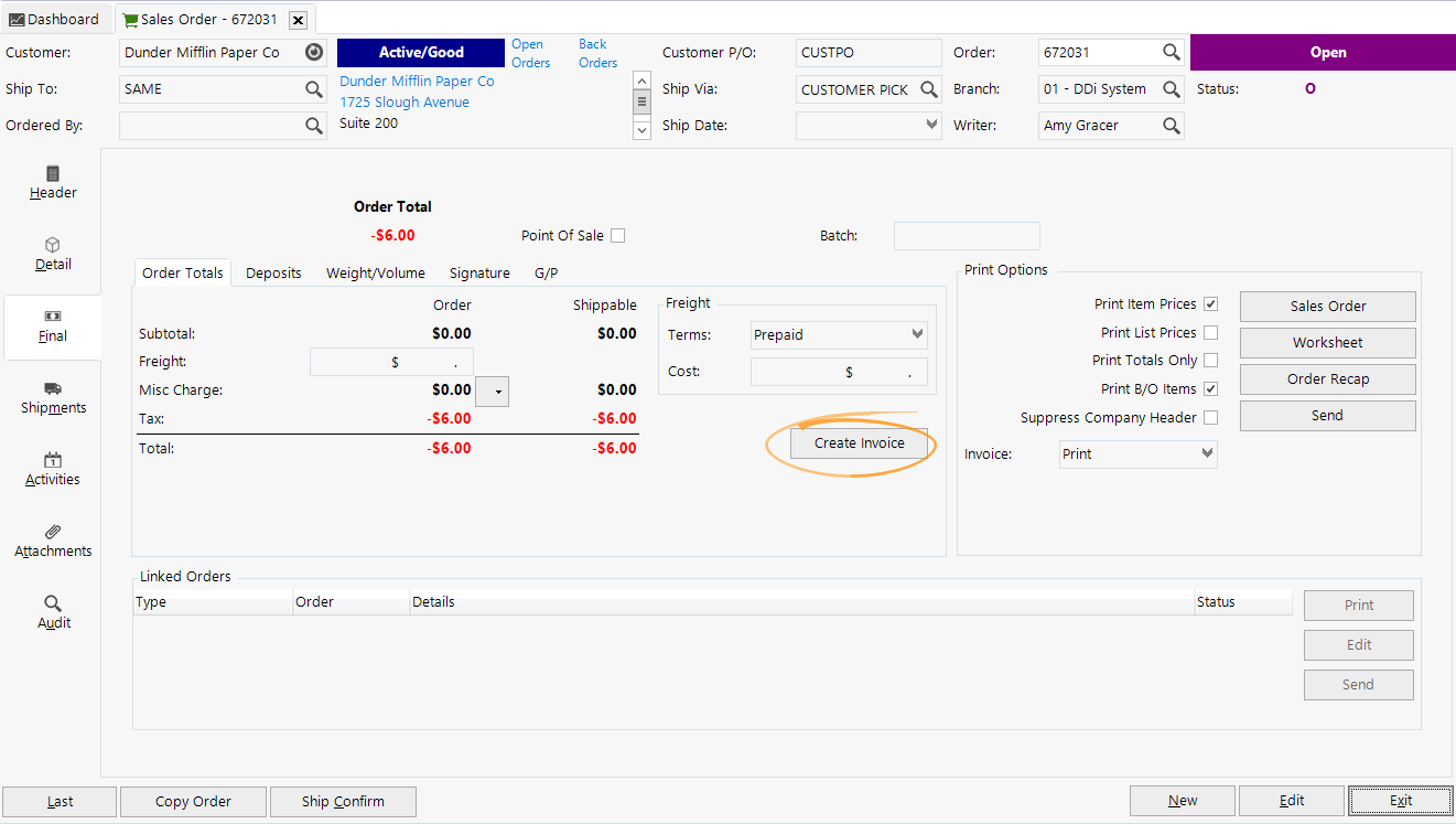 Enter sales tax credits and debits
