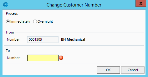 Merge or renumber customers