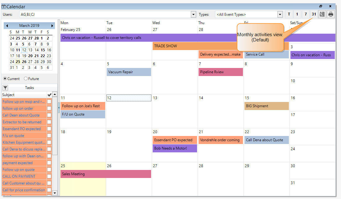 Use the Inform Calendar and Tasks