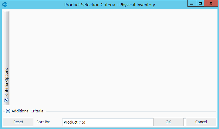 Run physical inventory