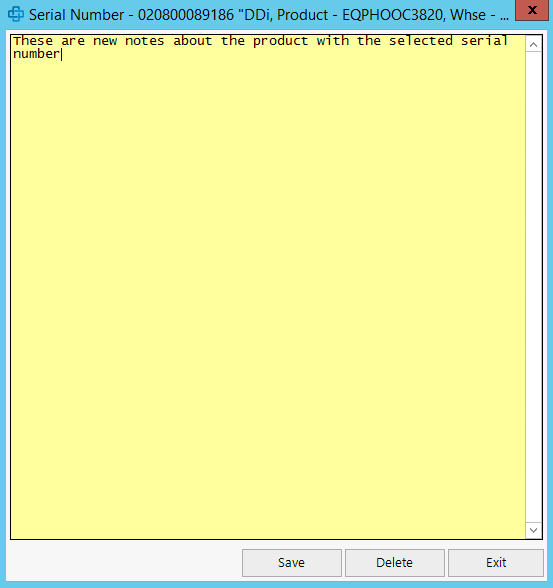 Track inventory by serial number