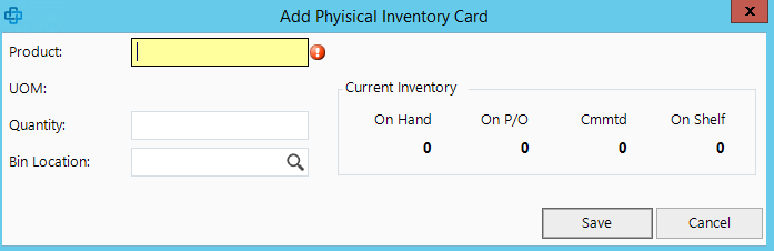 Run physical inventory
