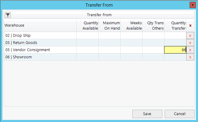 Create projected purchase orders, vendor returns, and stock transfers