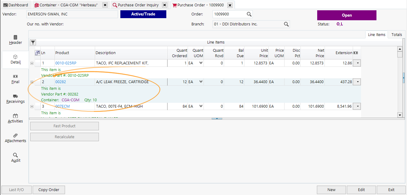 Manage shipping containers