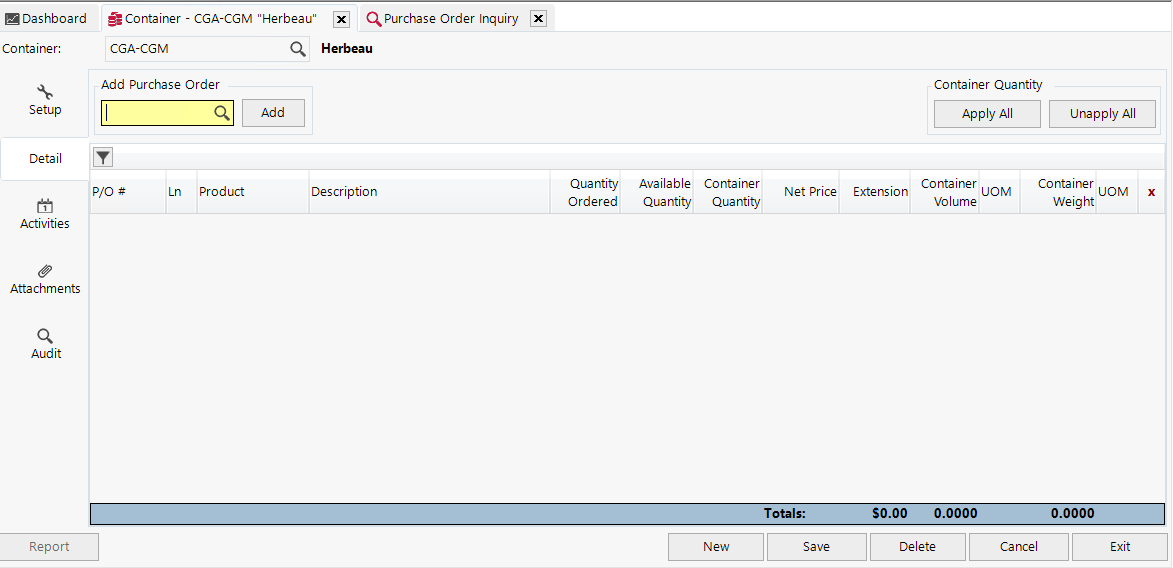 Manage shipping containers