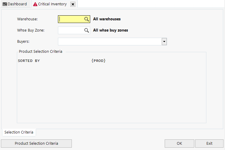 Identify critical inventory