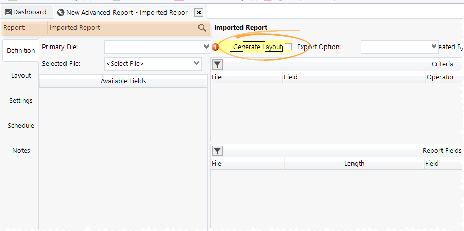 Import ARW report templates