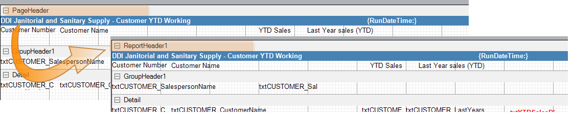 Export an ARW report with layout for Excel