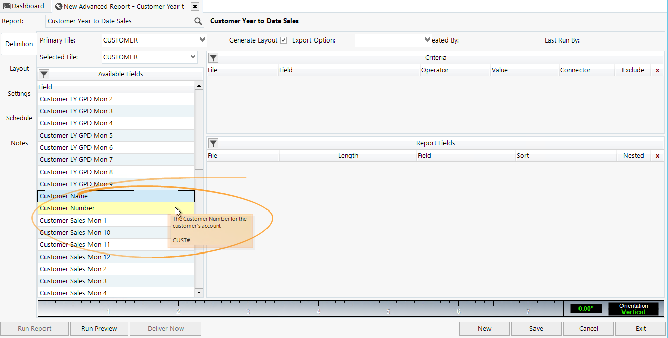 Create and modify an ARW report