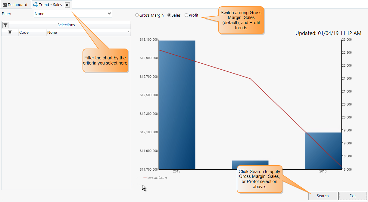 Review the your 3-year gross margin performance trend (Gross Margin ...