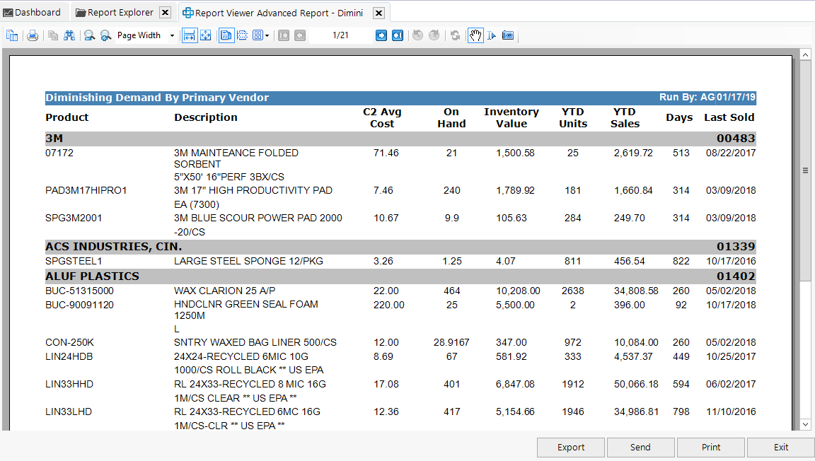 View an ARW report (Report Explorer)