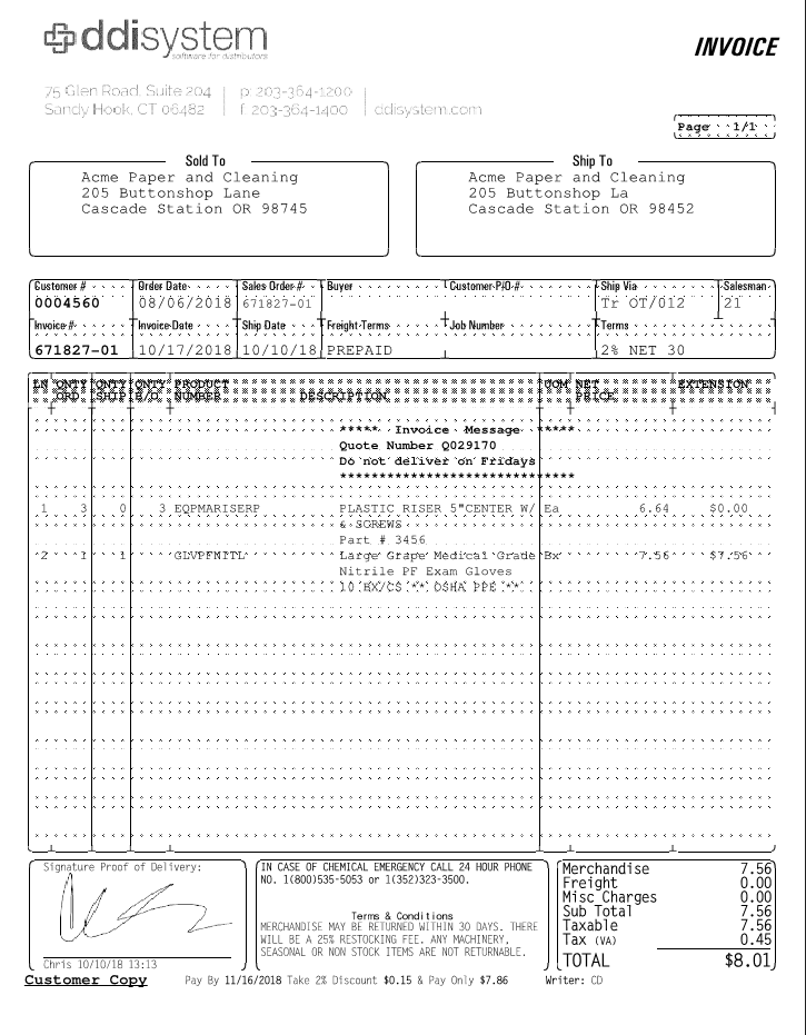 Print and post invoices daily