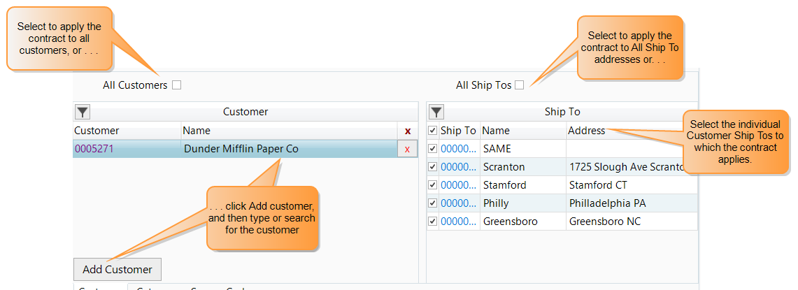Create a price contract to group customer pricing