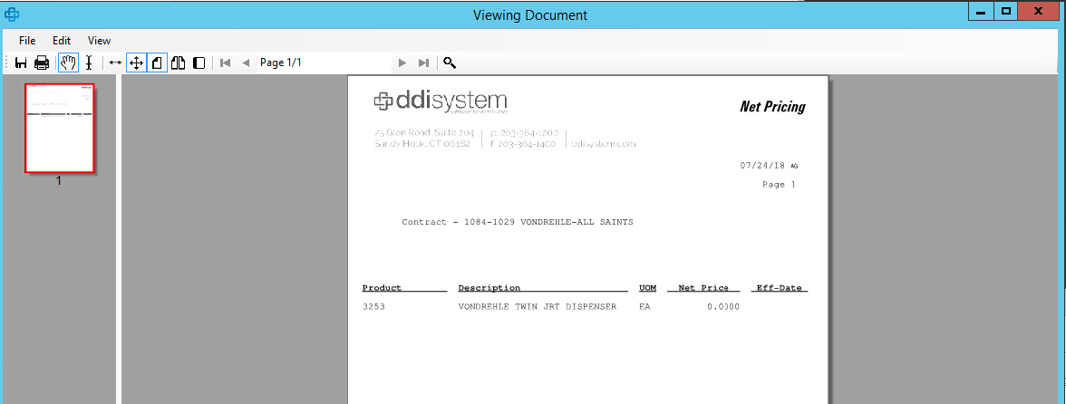 To view the customer pricing form
