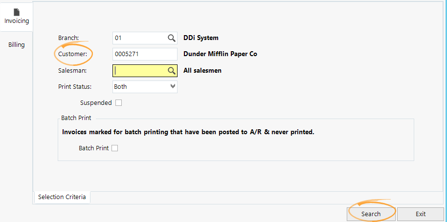 Invoice a return order