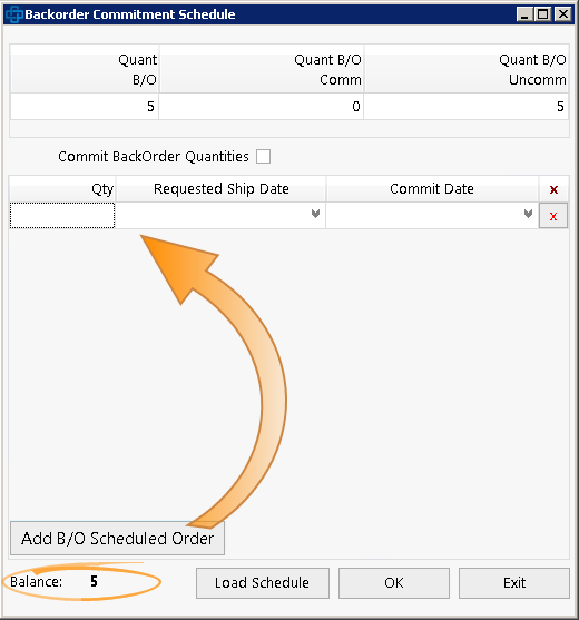 Schedule backorder releases and inventory commitment