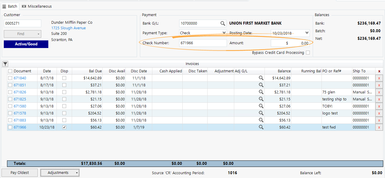 Refund a customer deposit
