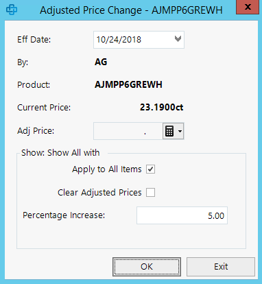 Change product pricing from the order pad