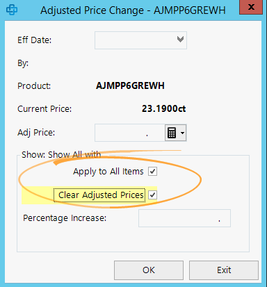 Change product pricing from the order pad