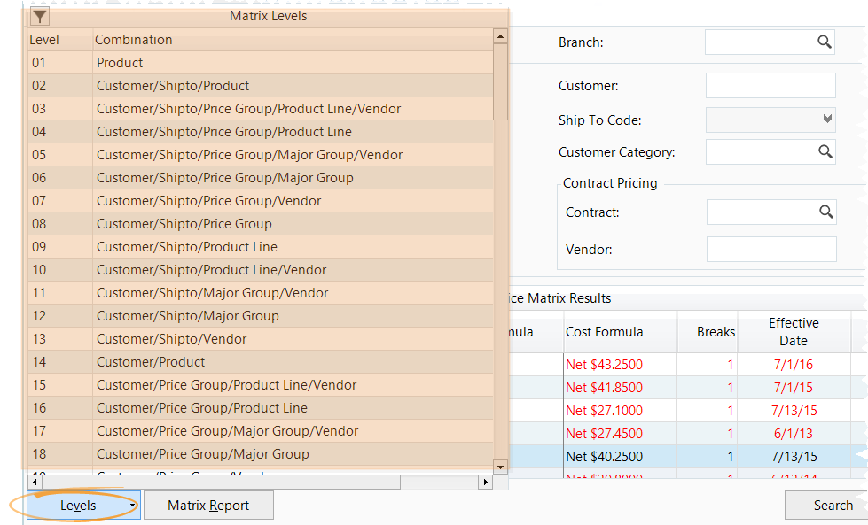 How multiple price formulas are assigned to a single order