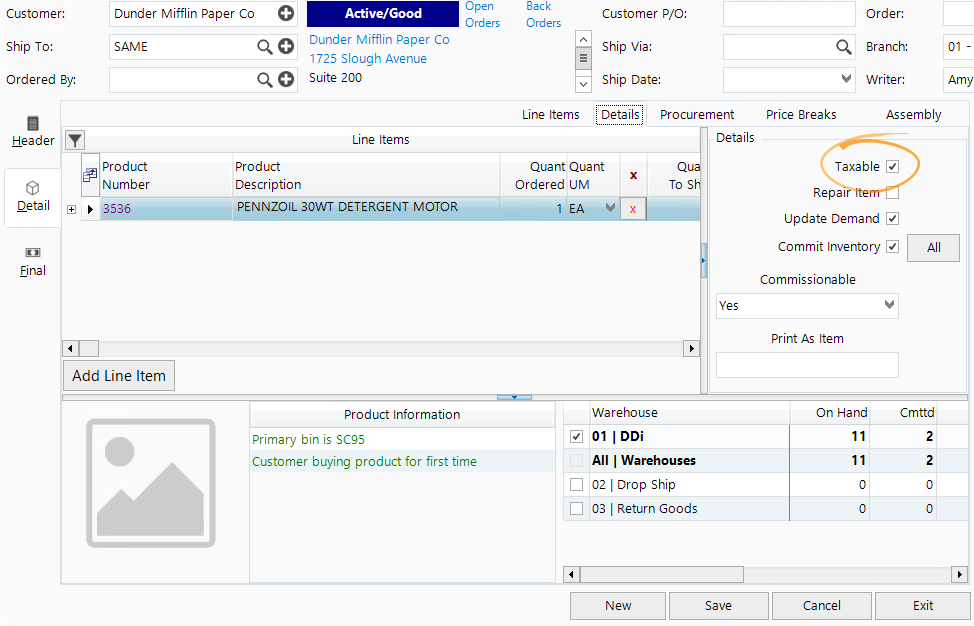 Work with customer tax matrices