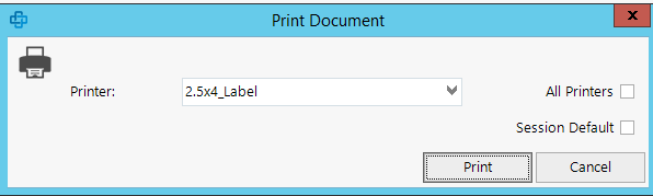 Print shipping labels for a sales order