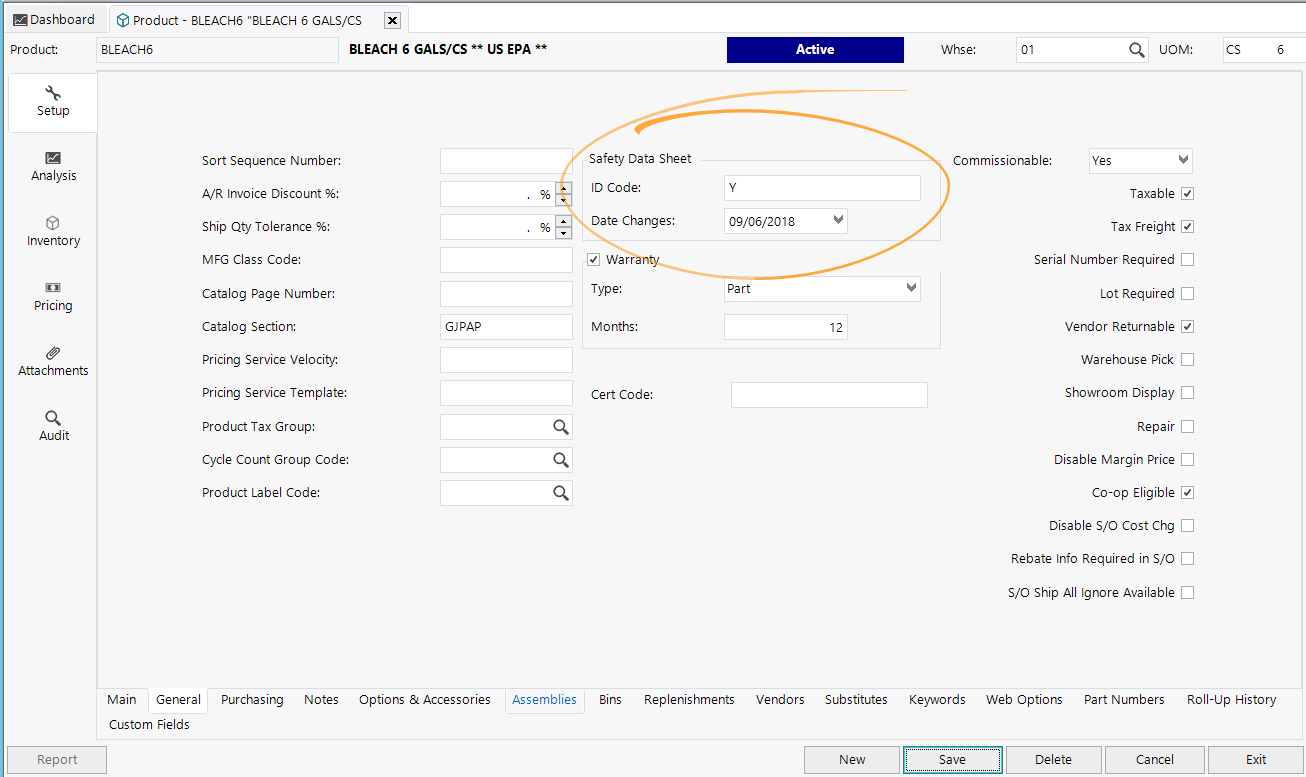 Auto print safety data sheets during ship confirmation