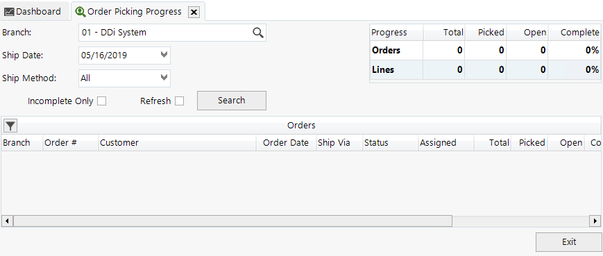Monitor your order picking progress