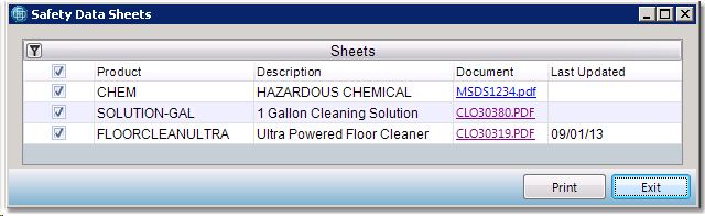 Auto print safety data sheets during ship confirmation