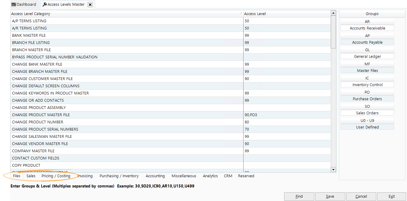 Set up user access levels Set up user access levels