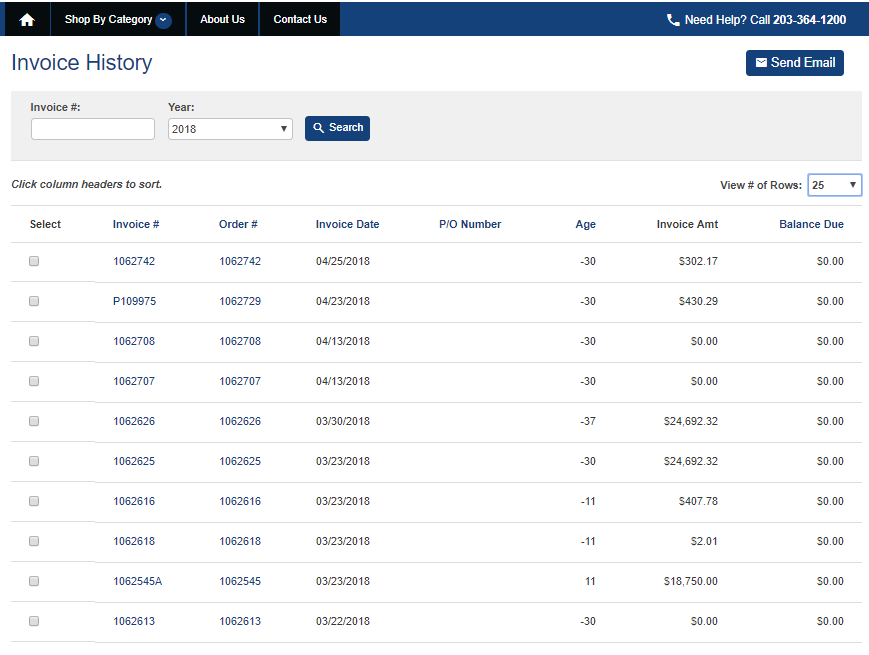 View your invoice history (MobiOrder)